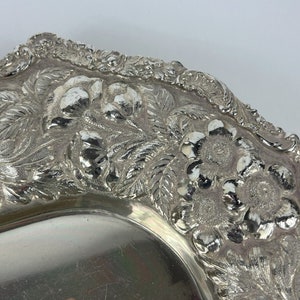 Vintage Sterling Silver Stieff Rose Tea Set 4pc With Tray Monogram Hand ...