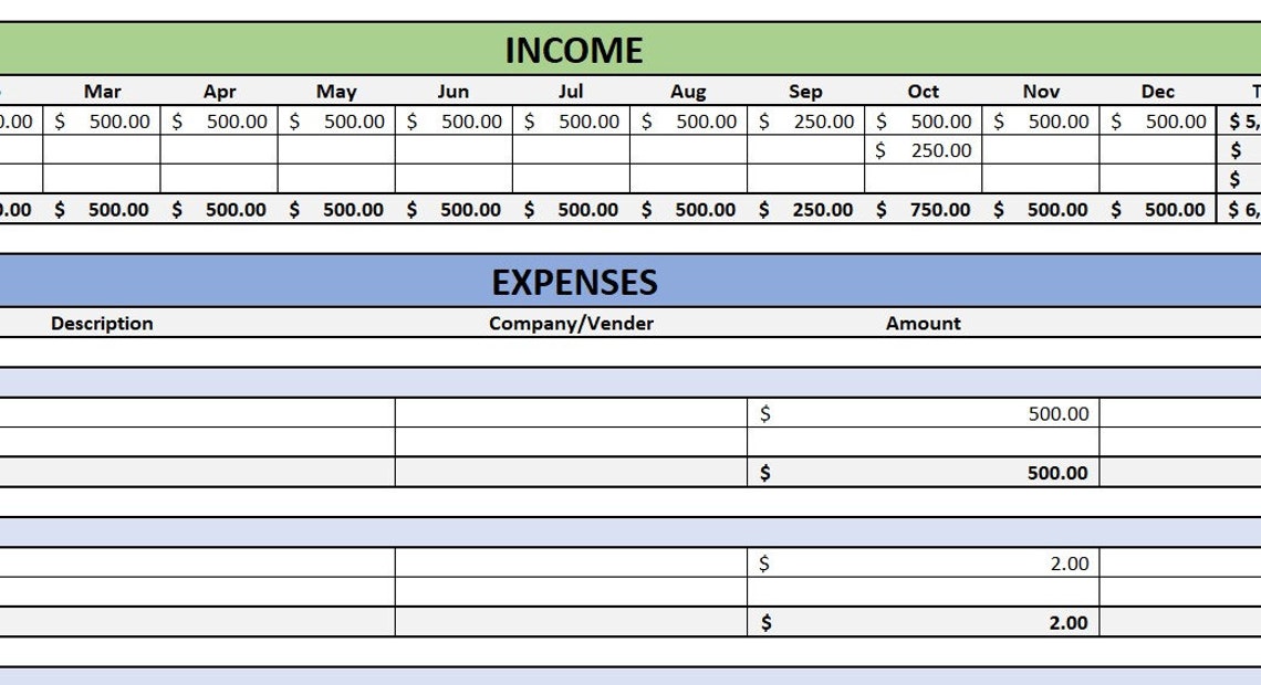 Rental Property Management Worksheet for up 6 Properties (excel) - Etsy