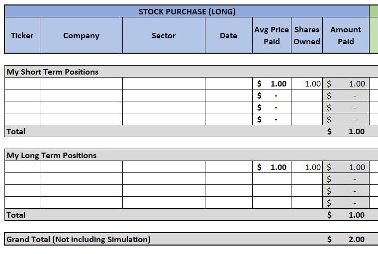 Stock Market Trading Record Spreadsheet - Etsy