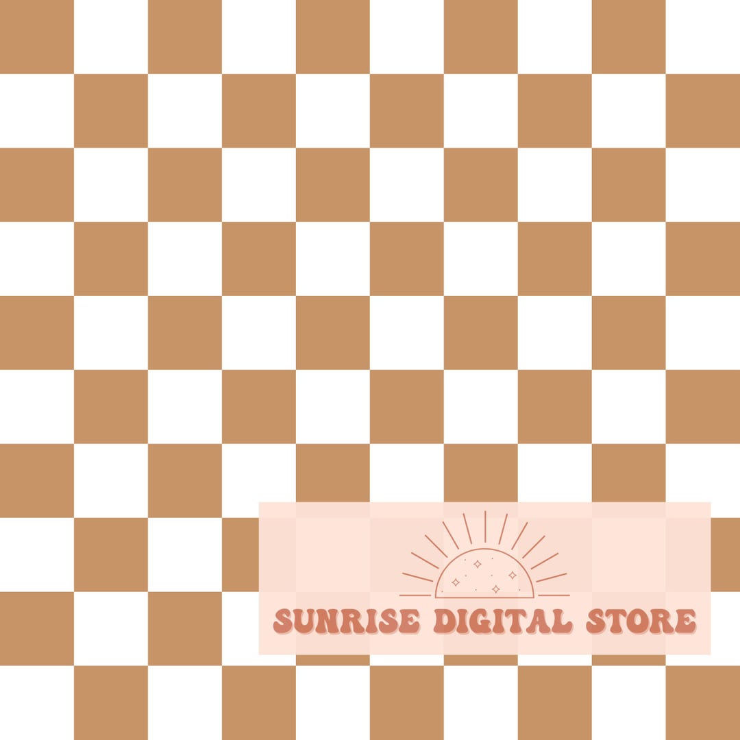 Tan and White Checkered Seamless Pattern Tan Color, Repeat Pattern ...