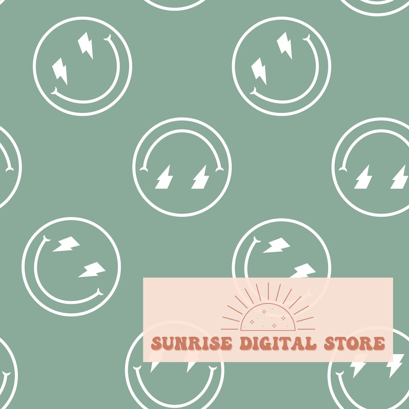 Smiley Face With Lightning Bolt Eyes - Etsy