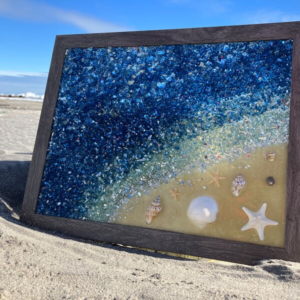 Beach Glass Frame - Etsy