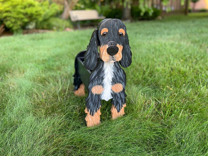 Cocker Spaniel Dog Organizer Patio Indoor Outdoor Wood Planter - Etsy
