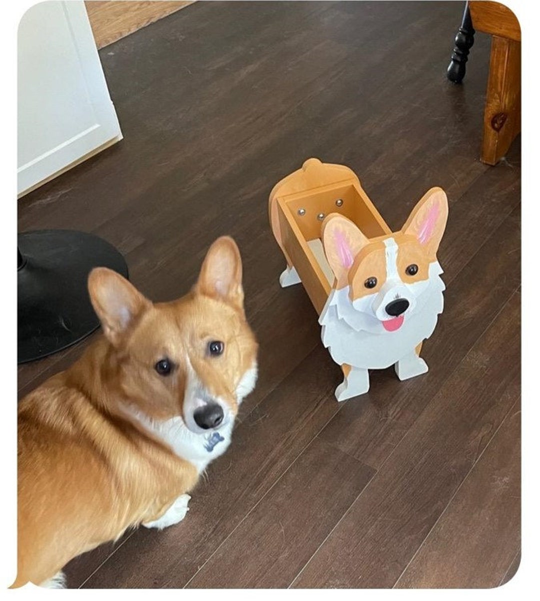 Corgi Handcrafted Painted Planter, Organizer, Garden Décor Gift Toy and ...