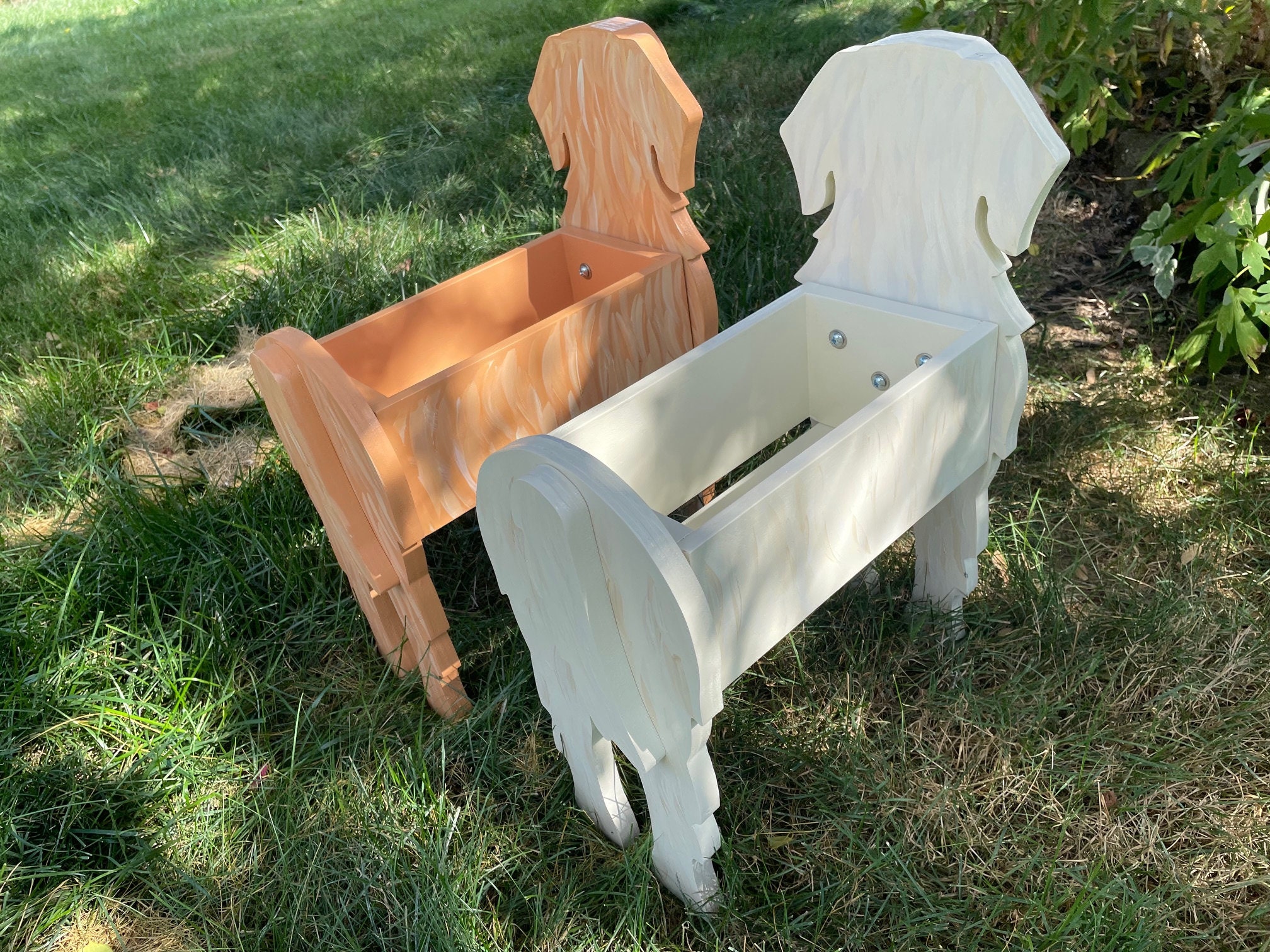Golden Retriever Dog Organizer Patio Indoor Outdoor Wood Planter - Etsy