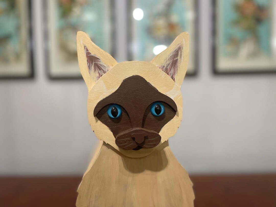 Siamese Cat Kitten Organizer Patio Indoor Outdoor Wood Planter - Etsy