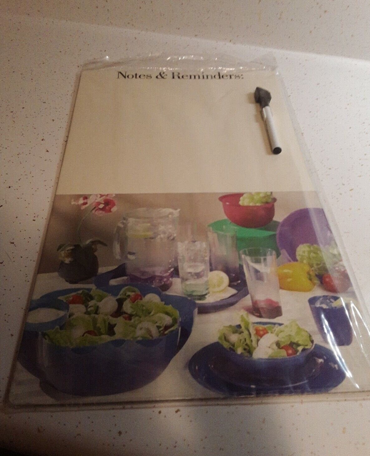 Tupperware Acrylic Dry Erase Wipe Board Notes & Reminders Tupperware ...