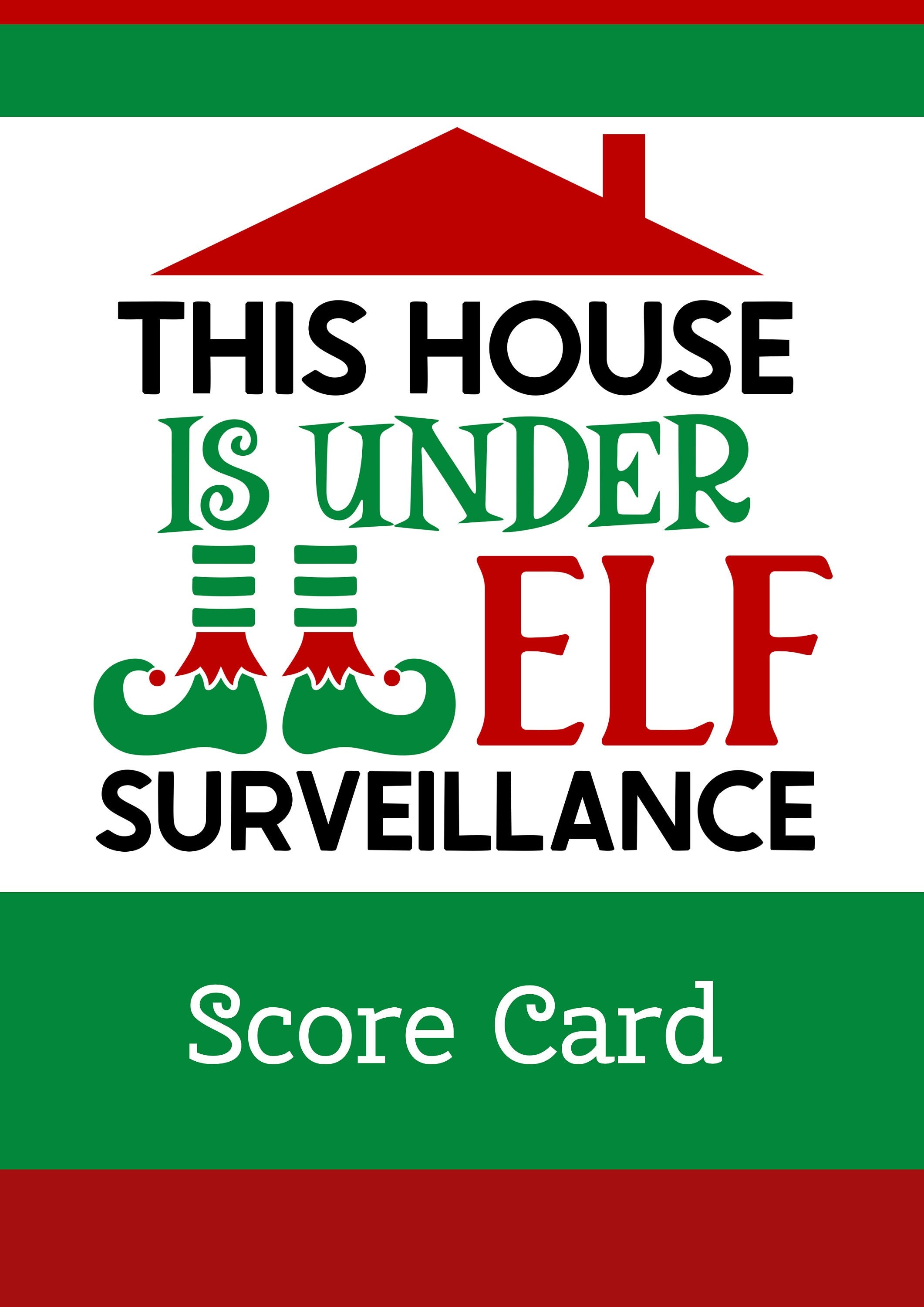 Elf Score/report Card Instant Download - Etsy