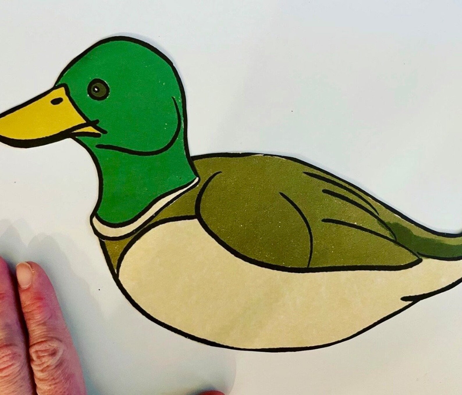 Mallard Duck Paper Puppet Printables line Art Colored - Etsy Canada