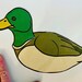 Mallard Duck Paper Puppet Printables line Art Colored - Etsy Canada