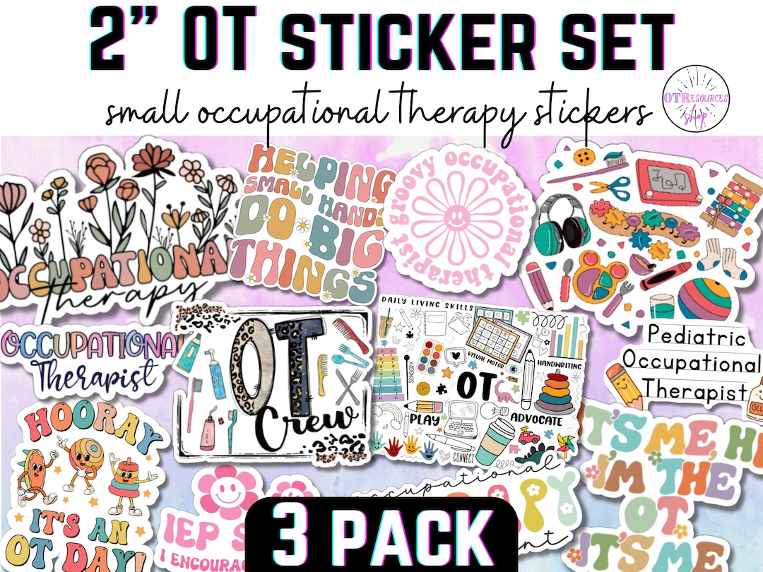 3-pack Occupational Therapist Sticker Set | 2" Small OT Sticker Bundle ...