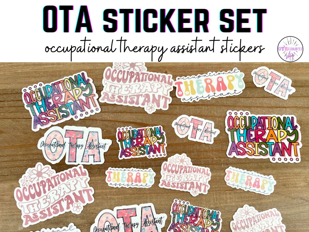 OTA Sticker SET, COTA Stickers, Occupational Therapy Assistant Sticker ...