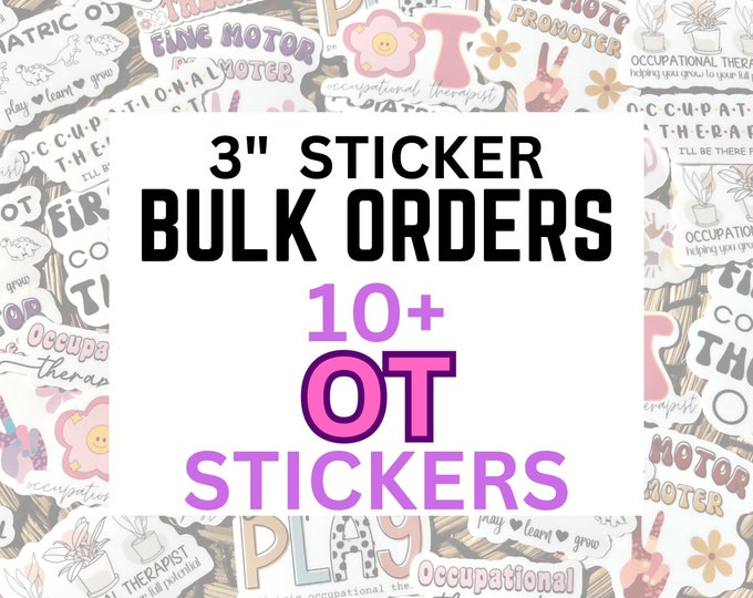 BULK OT Sticker Bundle 3 Sticker Set OT Sticker Occupational Therapist ...