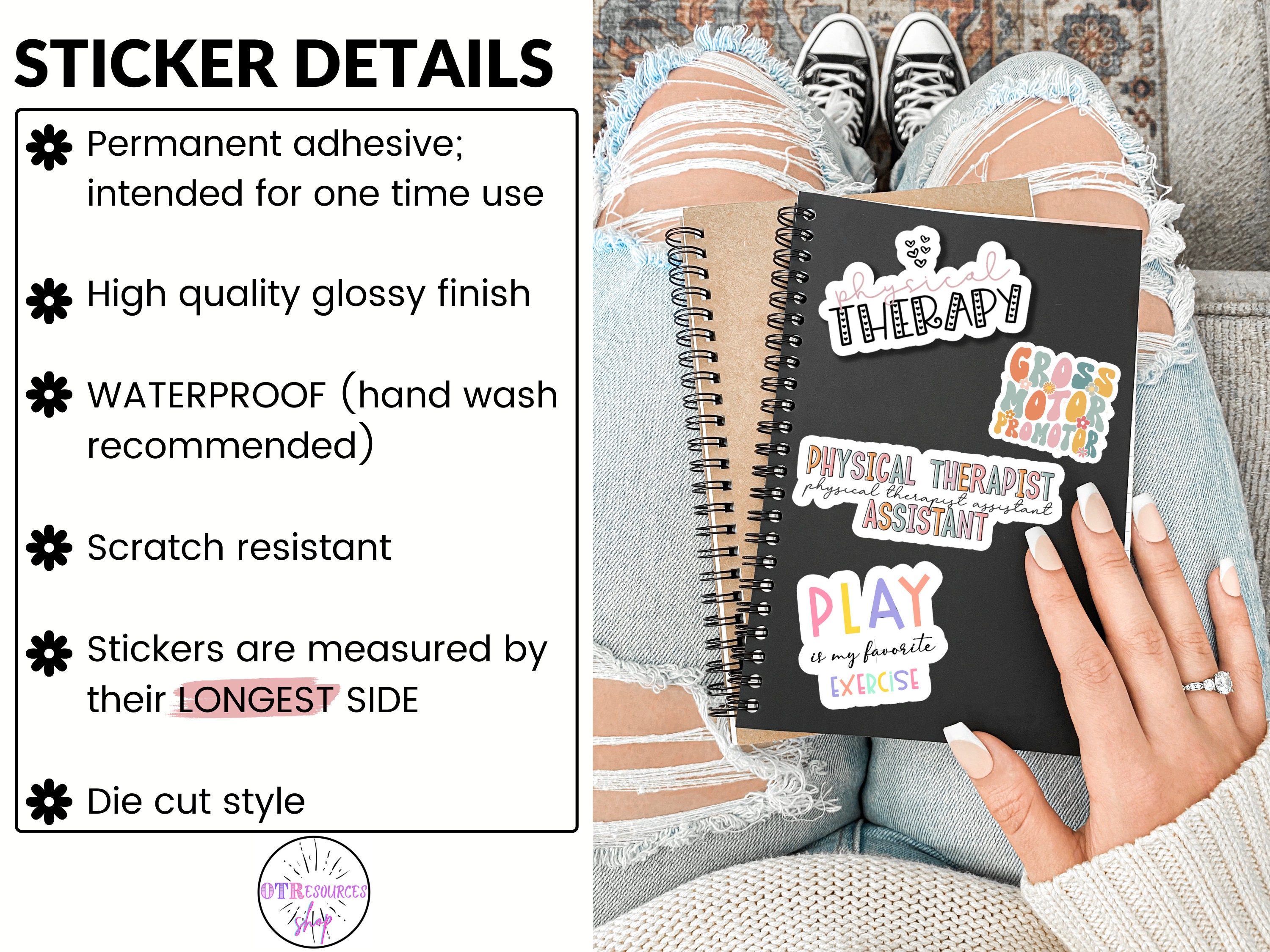 Pediatric PT Sticker SET, Peds PT Stickers, Physical Therapist Gift ...