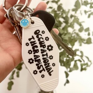 Occupational Therapy Keychain | Retro Motel Keychain | OT Accessories ...