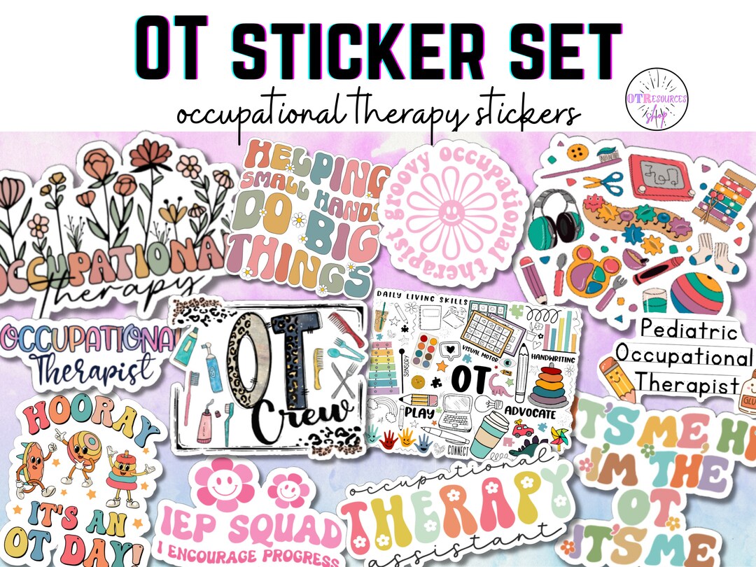 OT Sticker Set, Occupational Therapist Sticker Bundle, Occupational ...