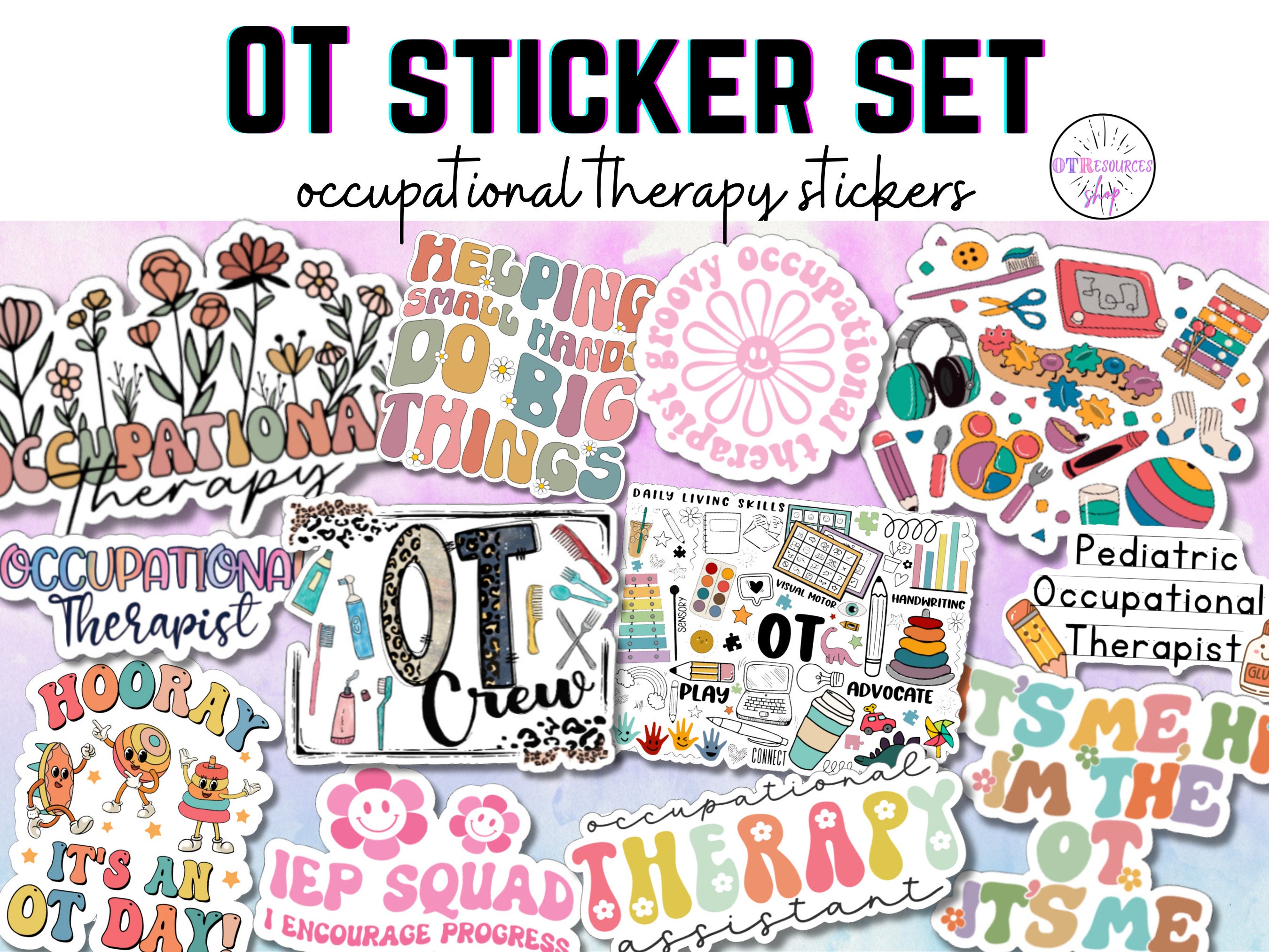 OT Sticker Set, Occupational Therapist Sticker Bundle, Occupational ...