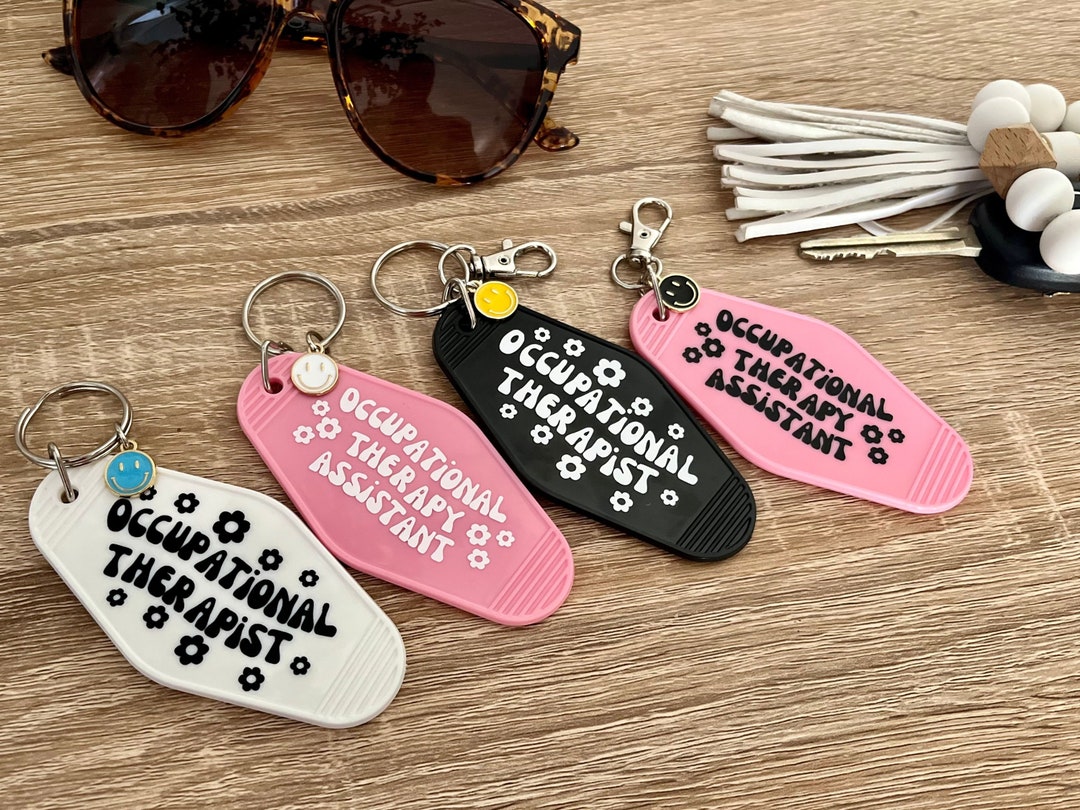 Occupational Therapy Keychain | Retro Motel Keychain | OT Accessories ...