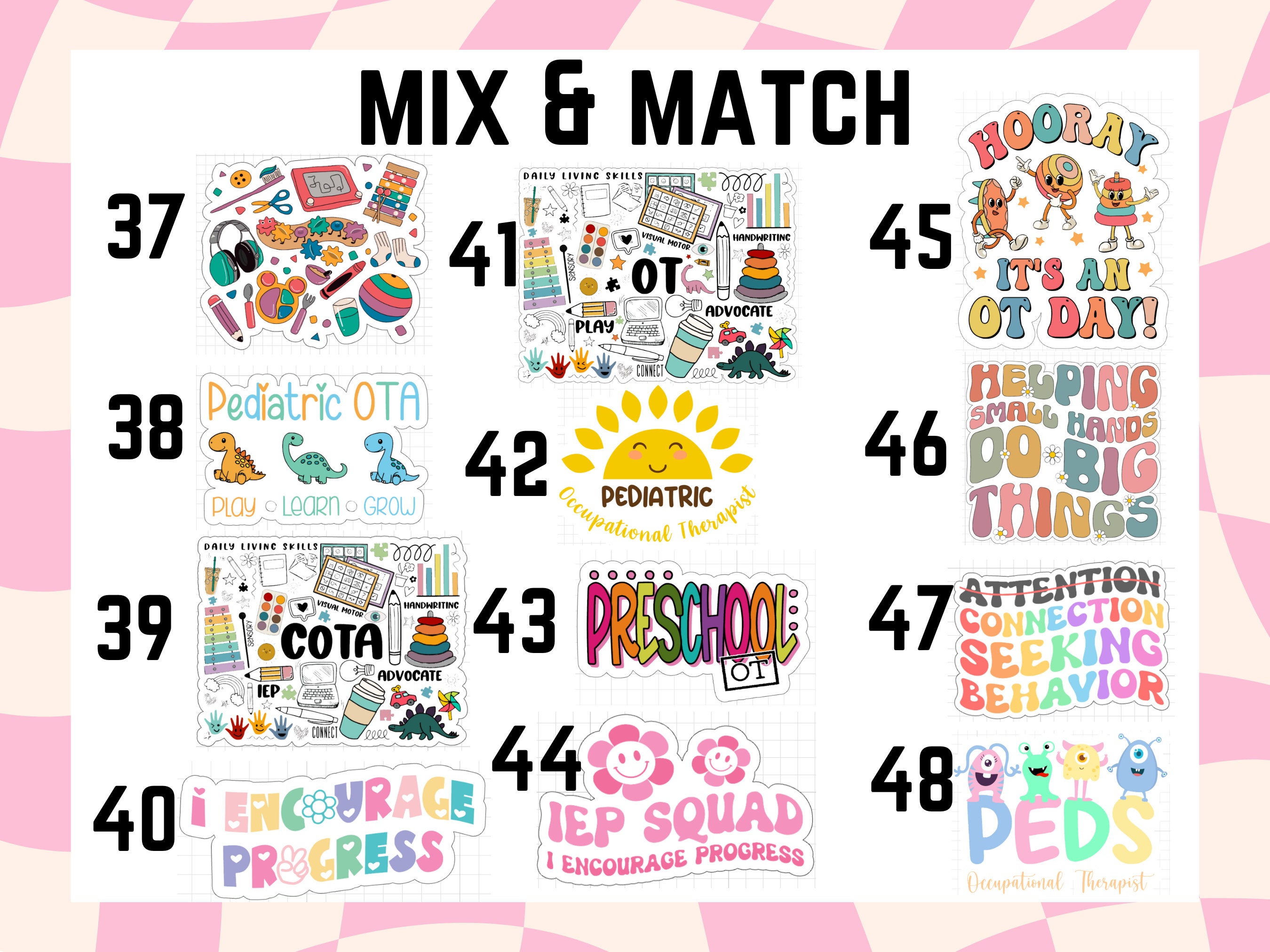 OT Sticker Set, Occupational Therapist Sticker Bundle, Occupational ...