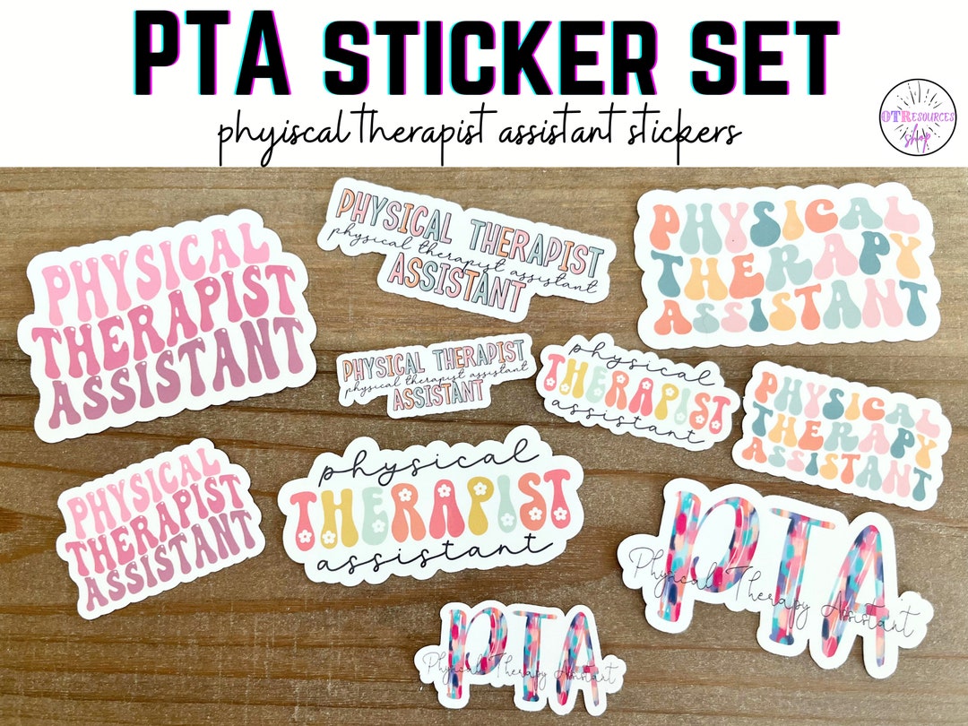 PTA Sticker SET, Physical Therapist Assistant Sticker Bundle, Physical ...