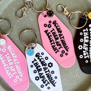 Occupational Therapy Keychain | Retro Motel Keychain | OT Accessories ...