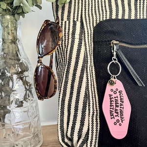 Occupational Therapy Keychain | Retro Motel Keychain | OT Accessories ...