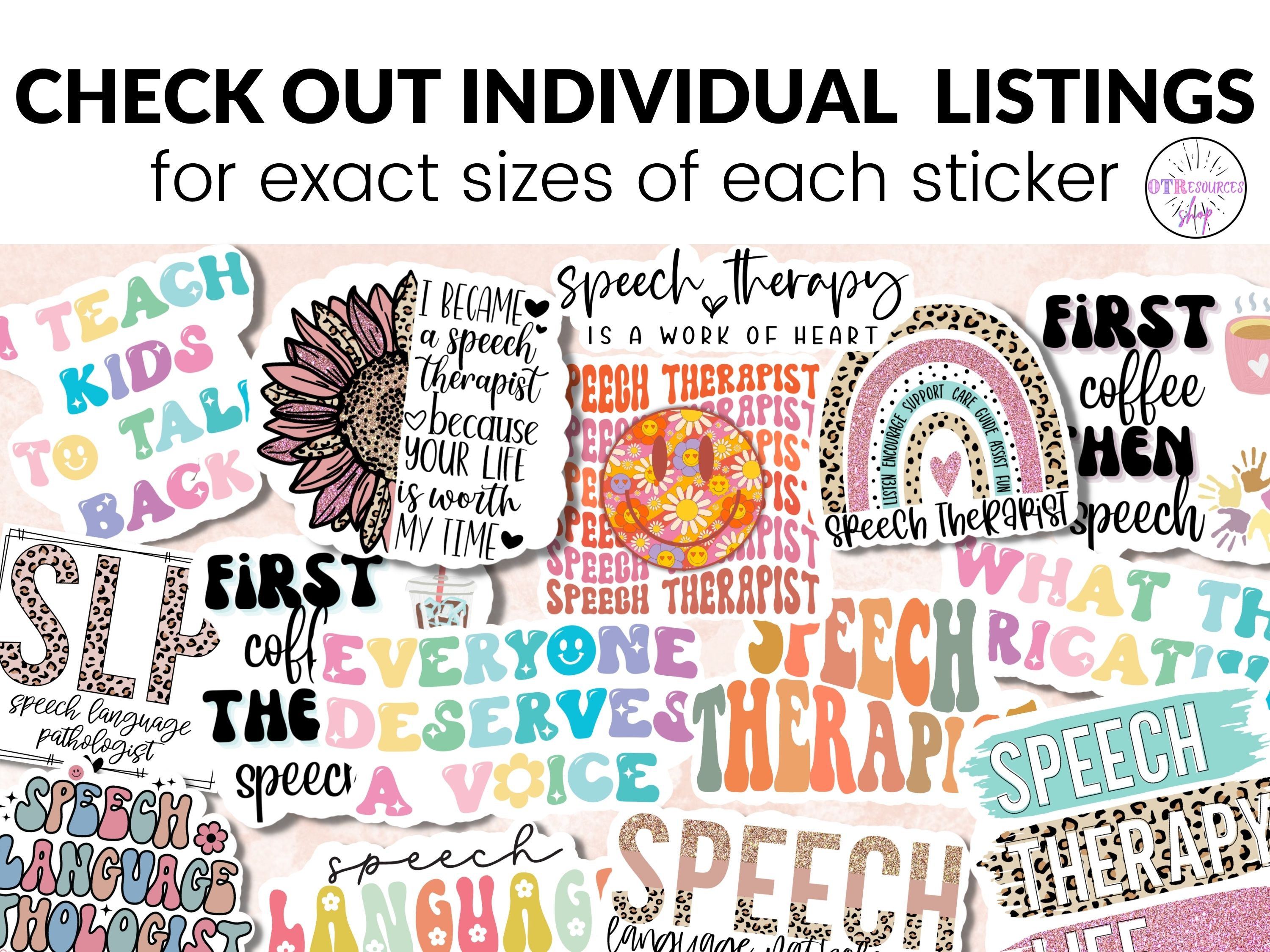 5 Pack SPEECH Sticker Bundle | 3" Sticker Set | Speech Therapist ...