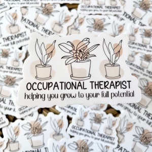 Occupational Therapy Sticker | "helping You Grow" Sticker | OT Sticker ...