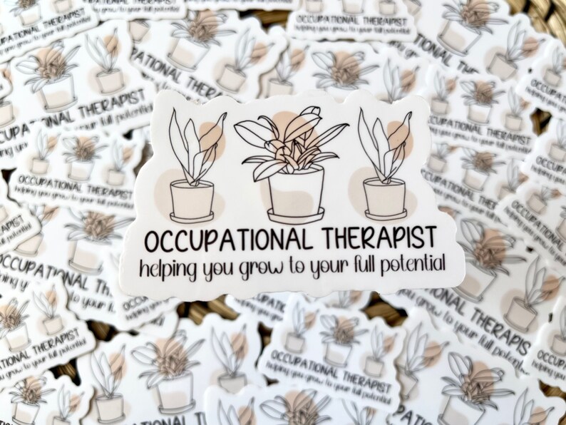 Occupational Therapy Sticker | "helping You Grow" Sticker | OT Sticker ...