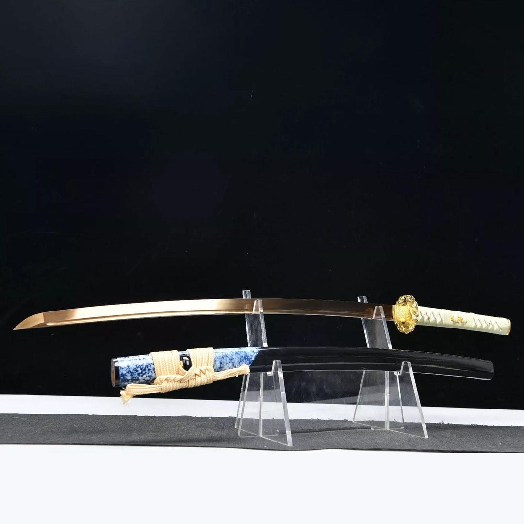 Original-design Samurai Katana With Gold Blade – Handmade Collector ...