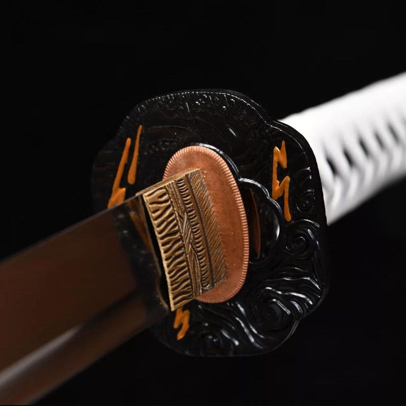 Handmade Ghost of Tsushima Sakai Katana, T10 Steel Samurai Sword Tanto ...