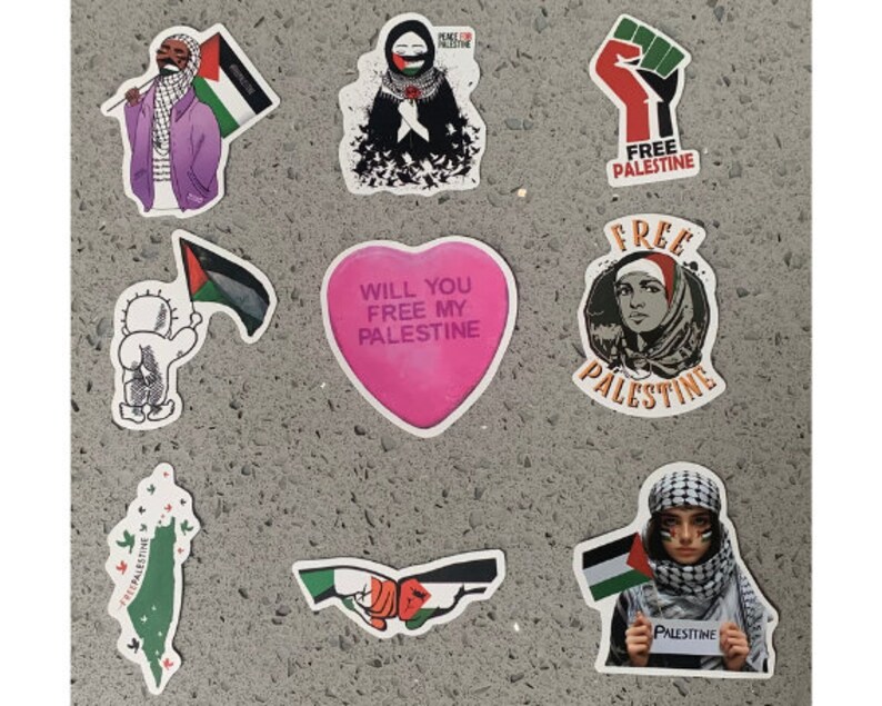 50 Pieces Palestine Sticker, Palestine Cut to Shape Stickers, Gaza ...