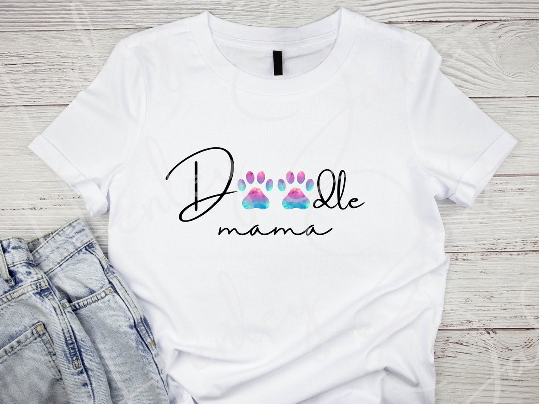 Doodle Mama W/paws Bundle | 5 Watercolors | PNG File | for Sublimation ...