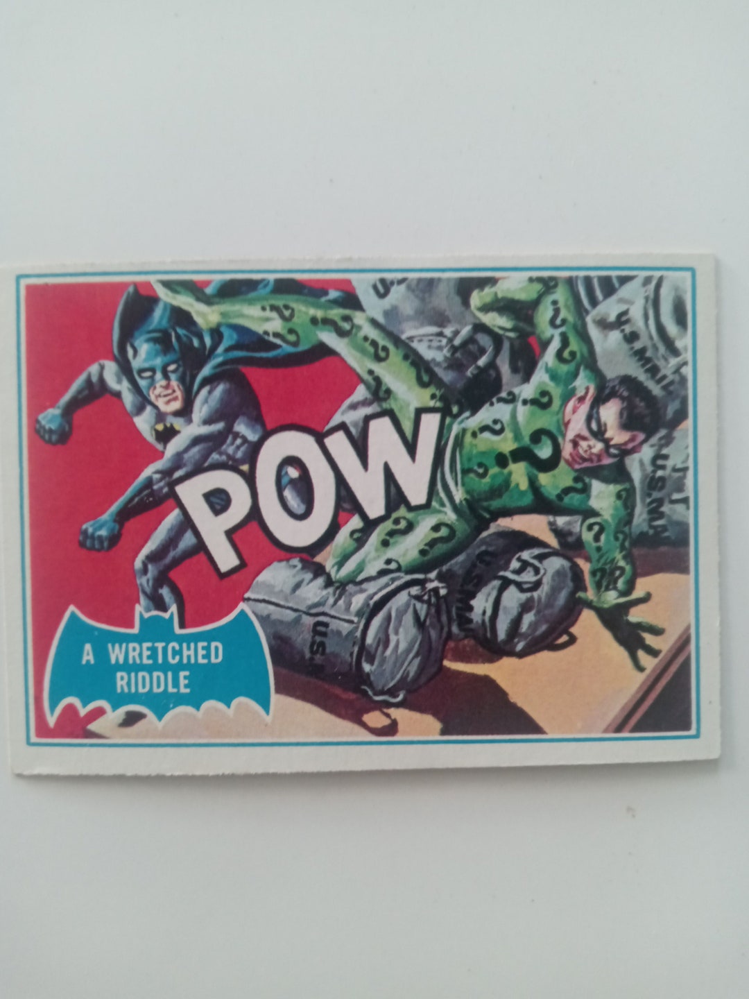 Original Vintage 1966 Blue Bat Batman Card 29 B A Wretched - Etsy