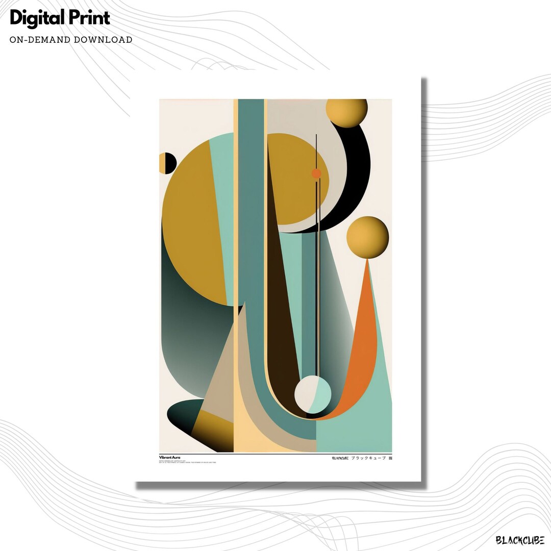 Modern Shapes (v2) 2D Poster, Limited Series | Digital Print, On-demand ...