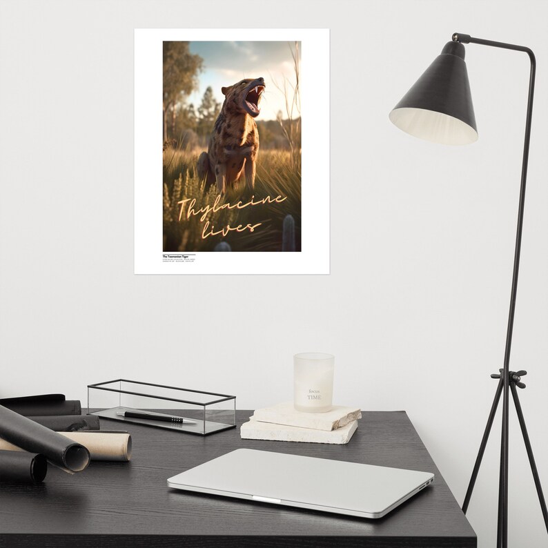 Thylacine Lives Poster - Tasmanian Tiger Wall Art | Hyper Nature ...