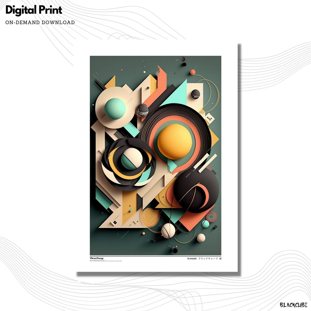 Modern Shapes (v7) 3D Poster, Limited Series | Digital Print, On-demand ...