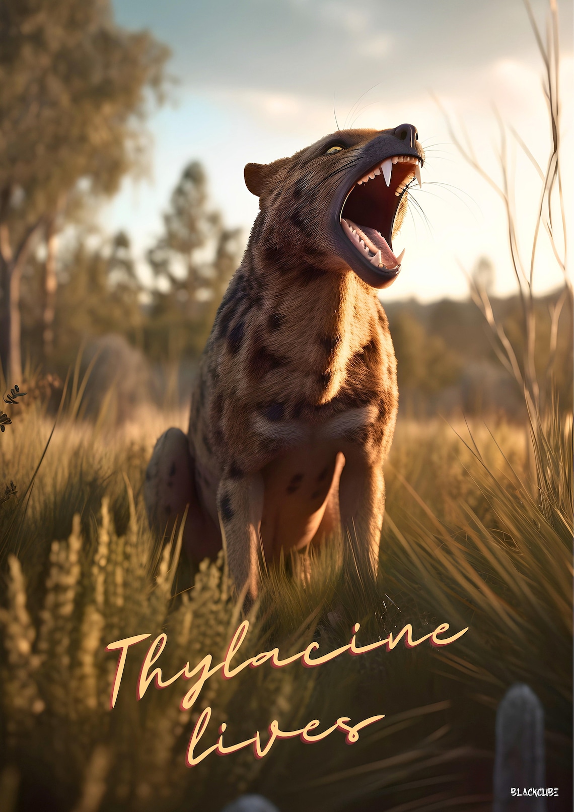Thylacine Lives Poster - Tasmanian Tiger Wall Art | Instant Download ...