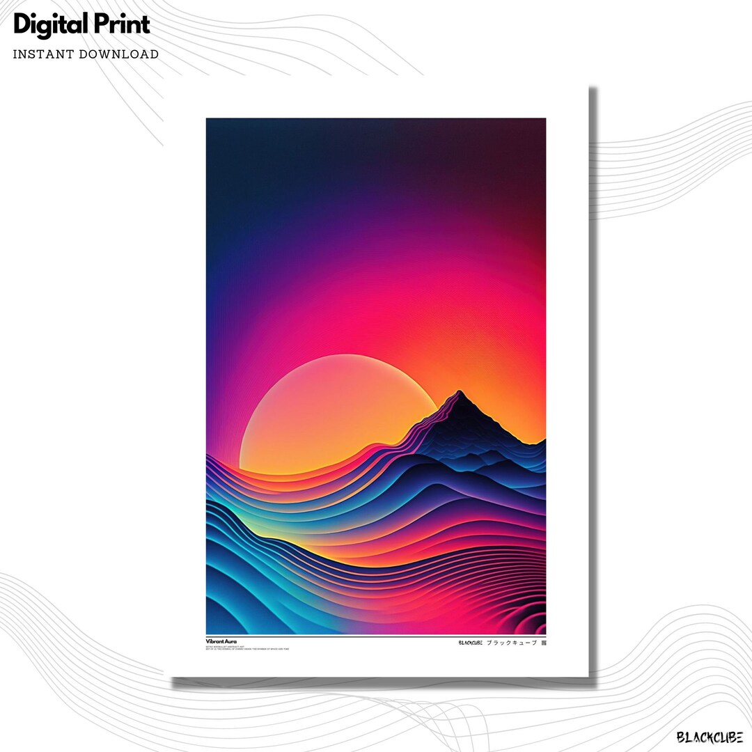 Vibrant Aura (v3) Poster | Limited Series Digital Print, Instant ...