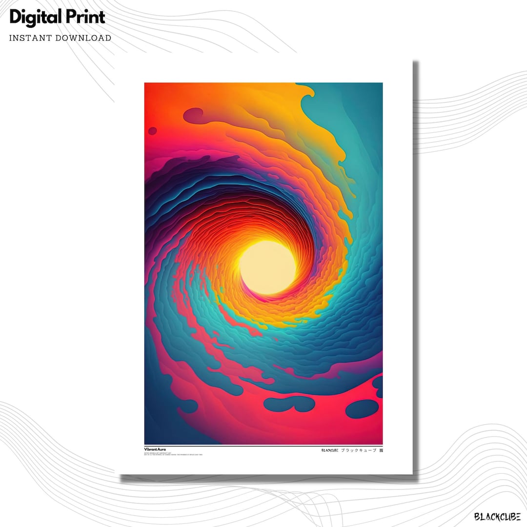 Vibrant Aura (v1), Limited Series Poster | Digital Print, Instant ...