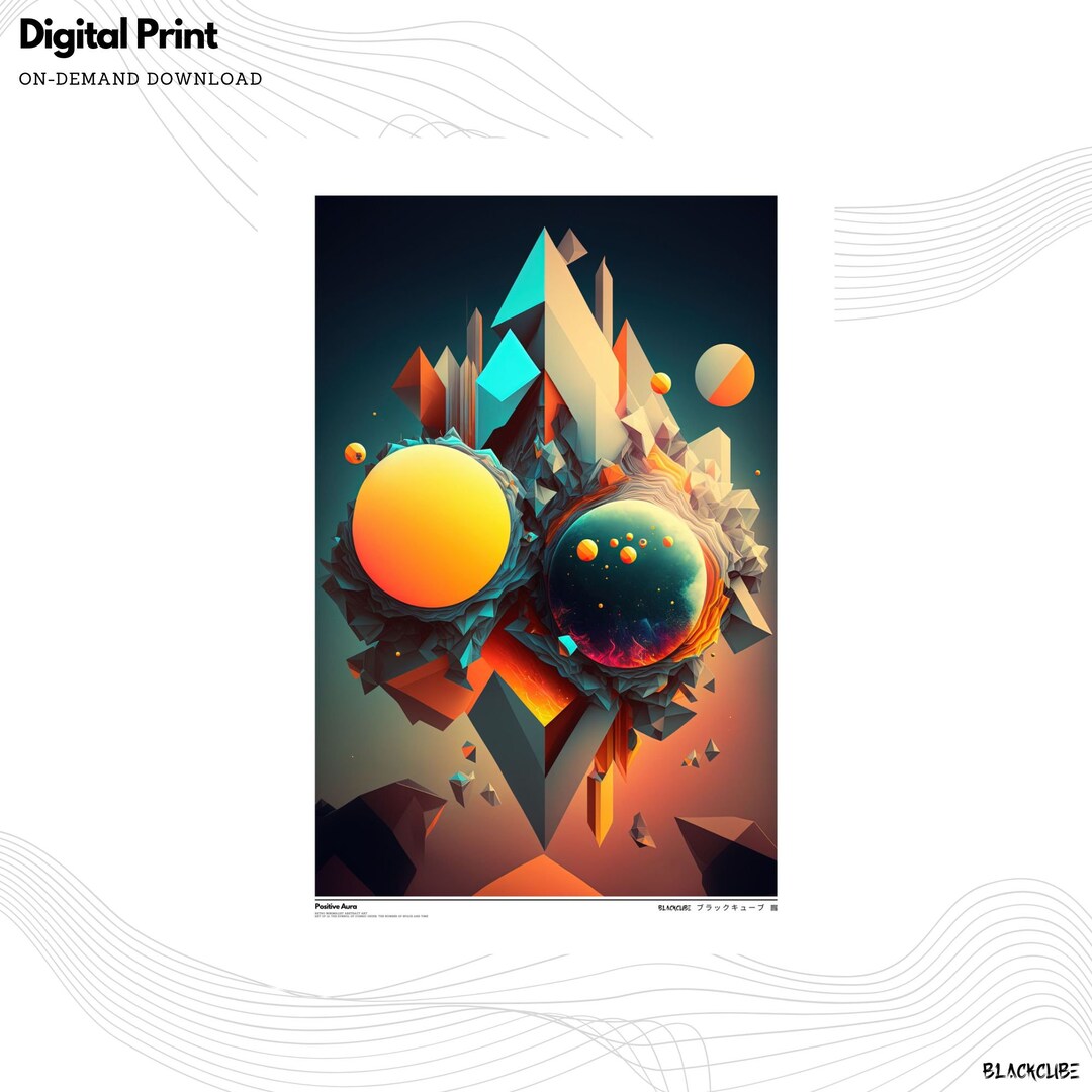 Modern Shapes (v14) 3D Hyper Triangle Poster, Limited Series | Digital ...