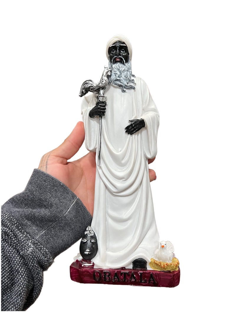 Orisha Obatala 12'' Statue Sculpture Estatua Yoruba Santeria African ...