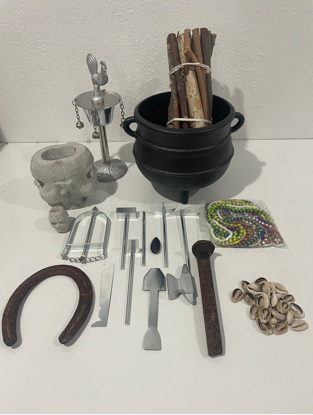 Set De Guerreros Herramientas De Oggun Caldero De Oggun Todo En Un Set ...