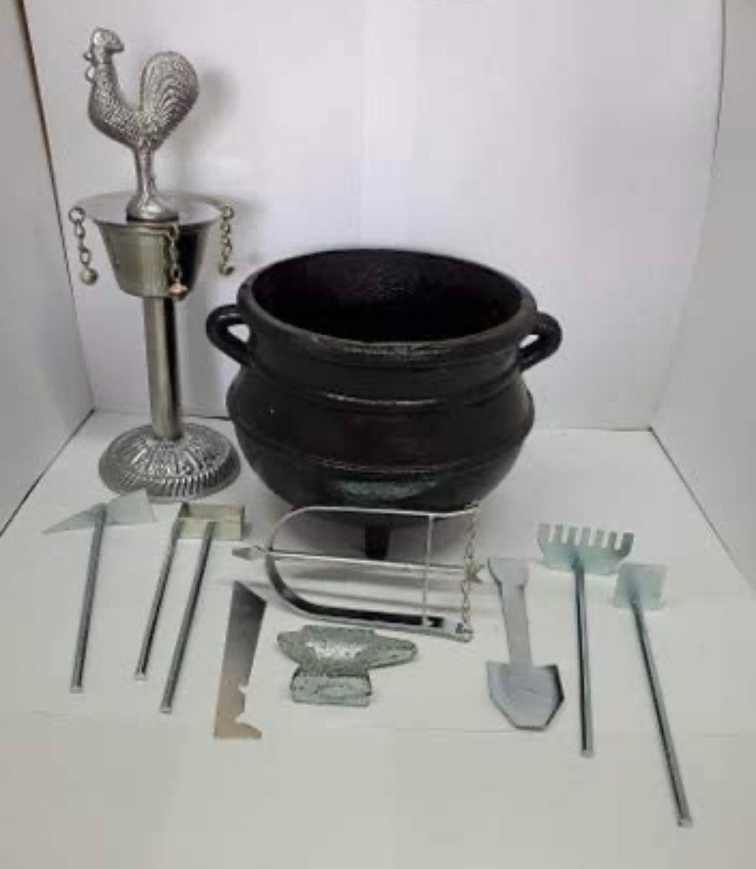 Set De Guerreros Caldero De Oggun Ozun Herramientas De Oggun Santeria ...