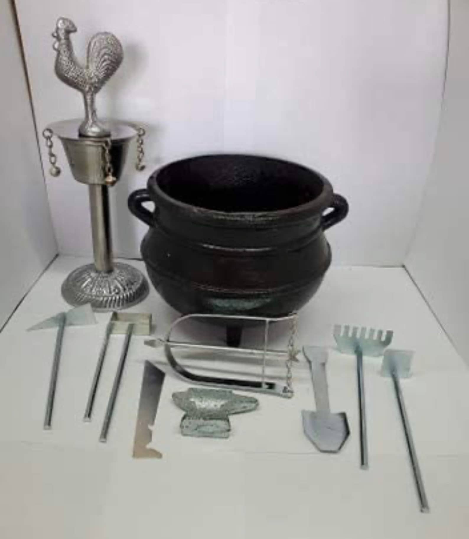 Set De Guerreros Caldero De Oggun Ozun Herramientas De Oggun Santeria ...
