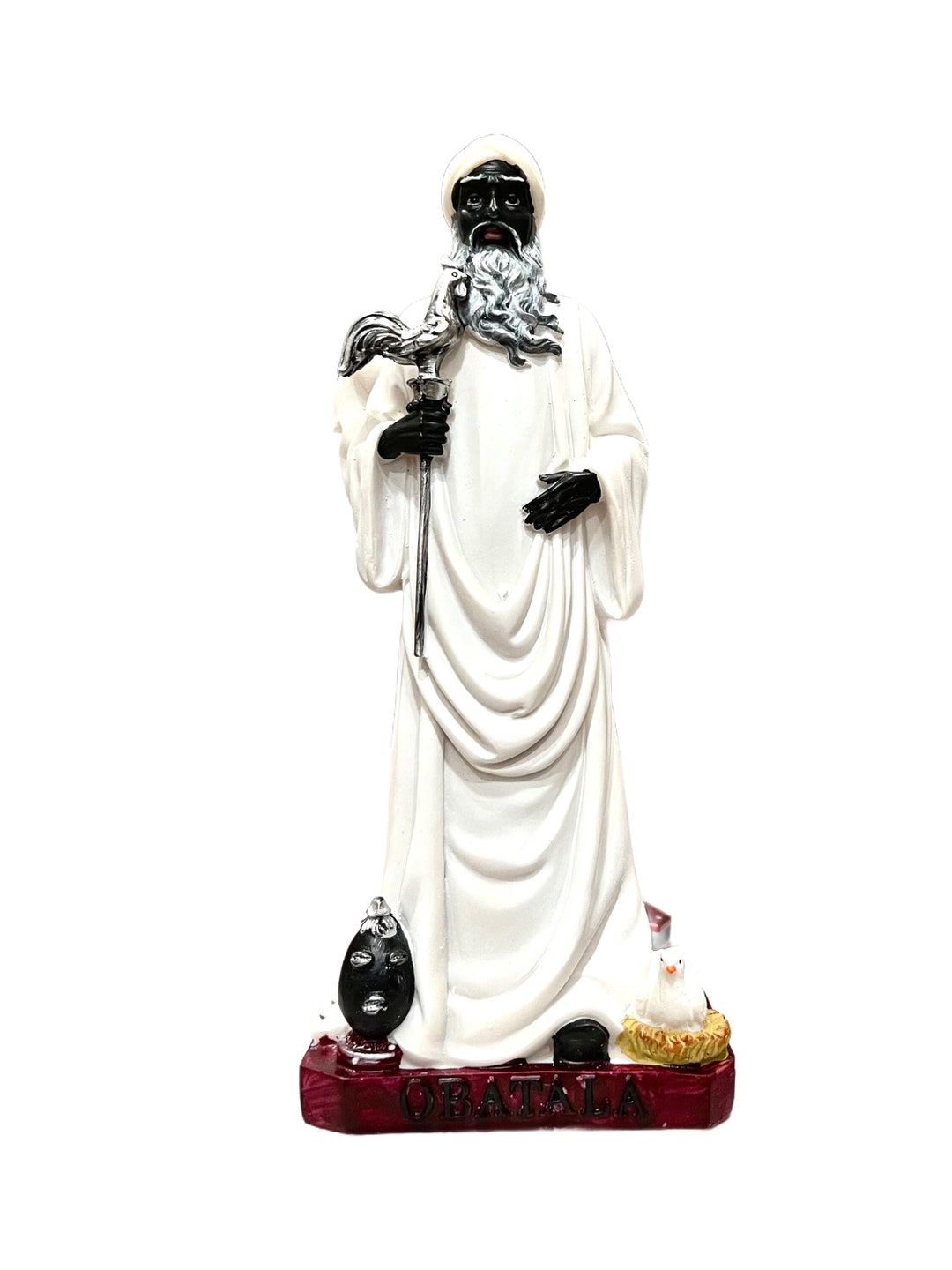 Orisha Obatala 12'' Statue Sculpture Estatua Yoruba Santeria African ...