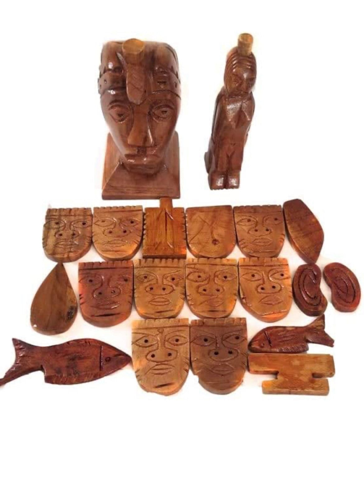 Herramietas De Olokun De Ifa En Madera Talladas Santeria Ifa - Etsy