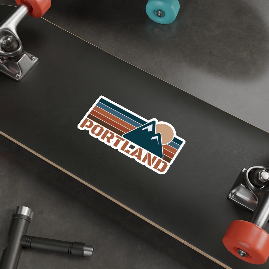 Portland Oregon, Sunset Sticker, Portland Sticker, Retro Sunset ...