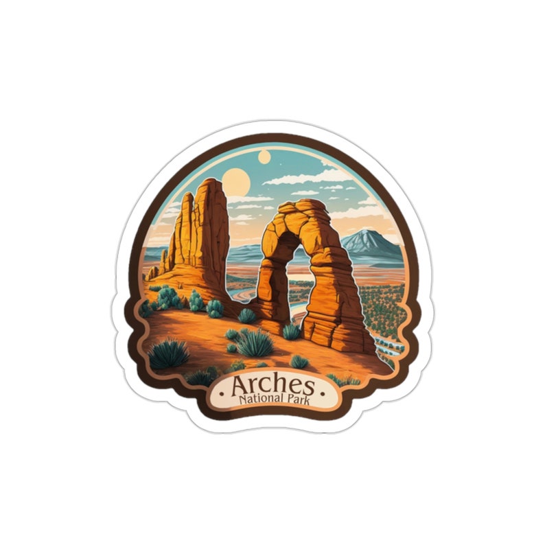 Custom Arches National Park Sticker, Arches National Park, National ...