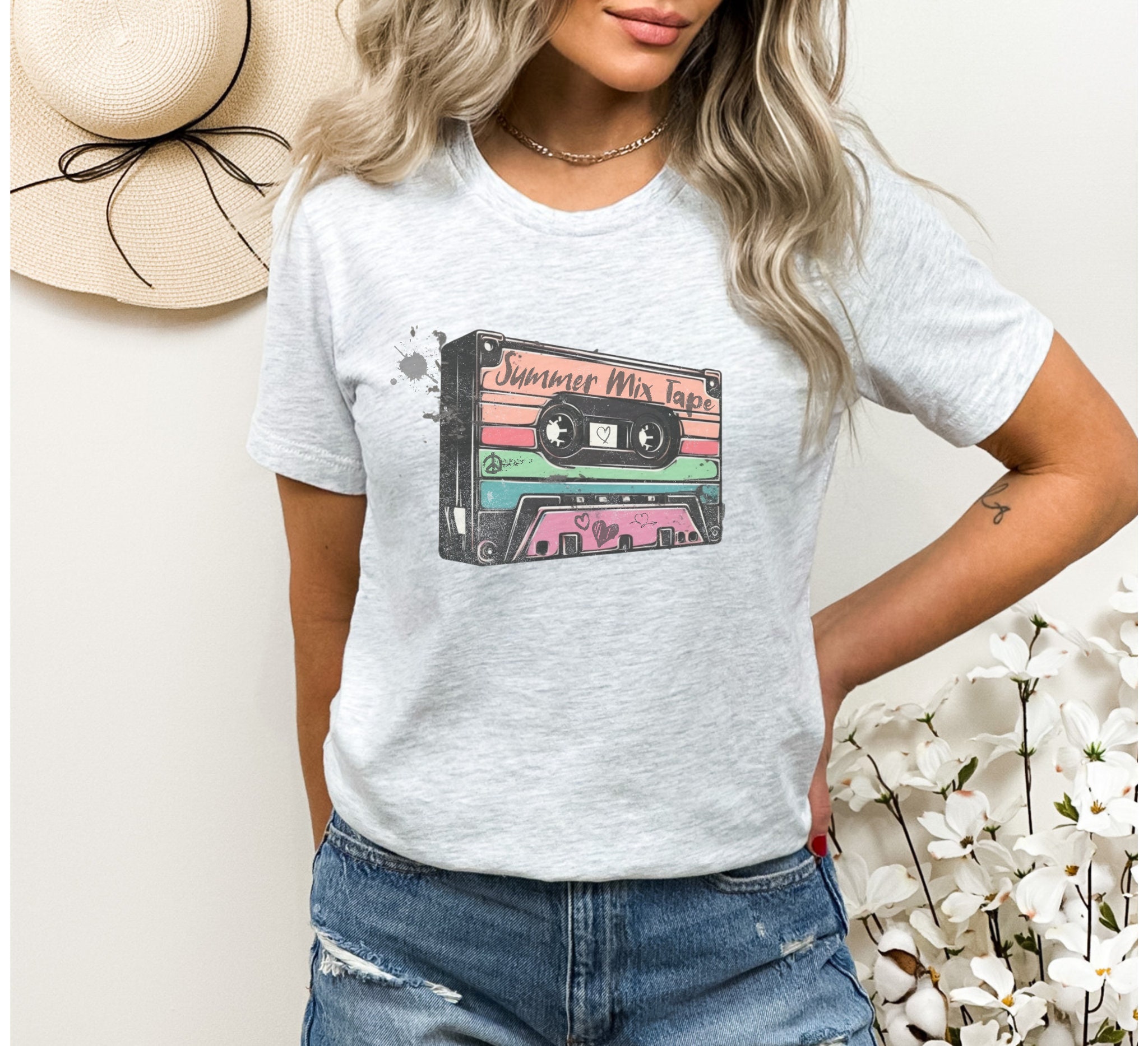 Summer Mix Tape 90s Cassette Tape Shirt, Cassette Tape Shirt Retro Mix ...